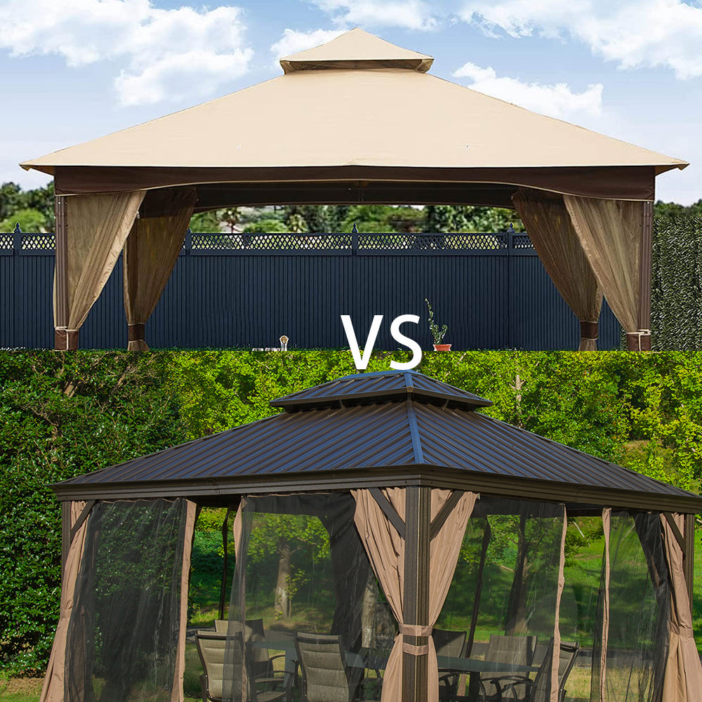 Hard vs Soft Top Gazebos: The Best Outdoor Shelter Choice
