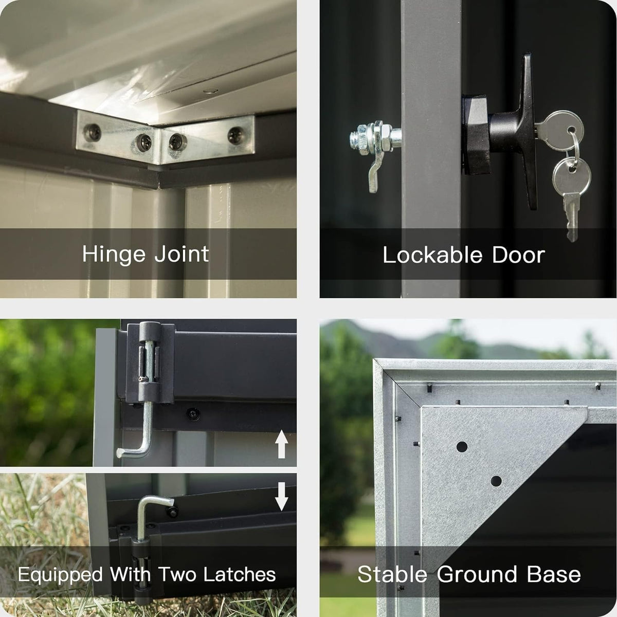 Domi Sloping Roof Storage Shed Garden Tool Storage Room